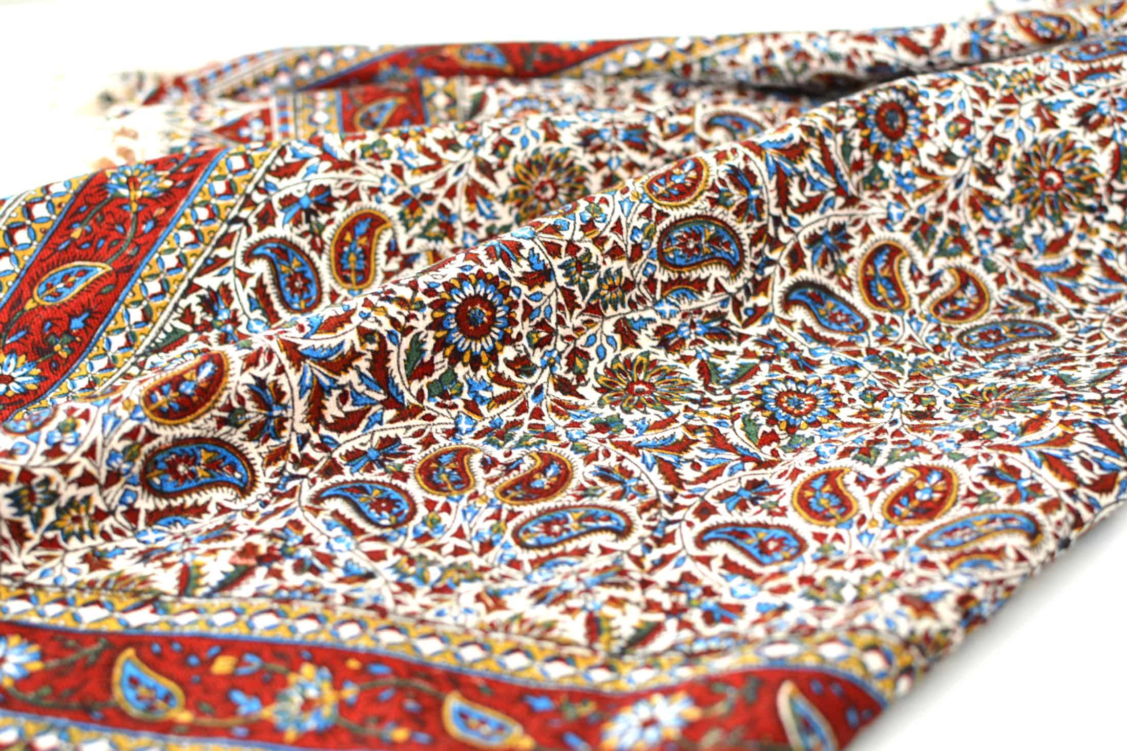 Cotton Hand-Blocked Print Tablecloth - Azar Bazaar - Handmade Shop