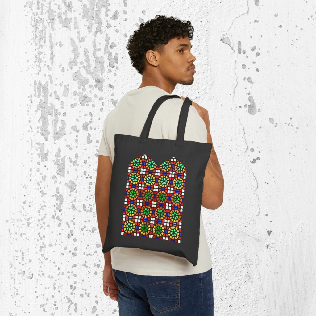 Canvas Tote Bag - Persian Window Design - Azar Bazaar